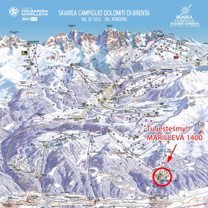 Narty w Folgarida Marilleva - opis regionu, mapa tras, ceny - WinterEvent